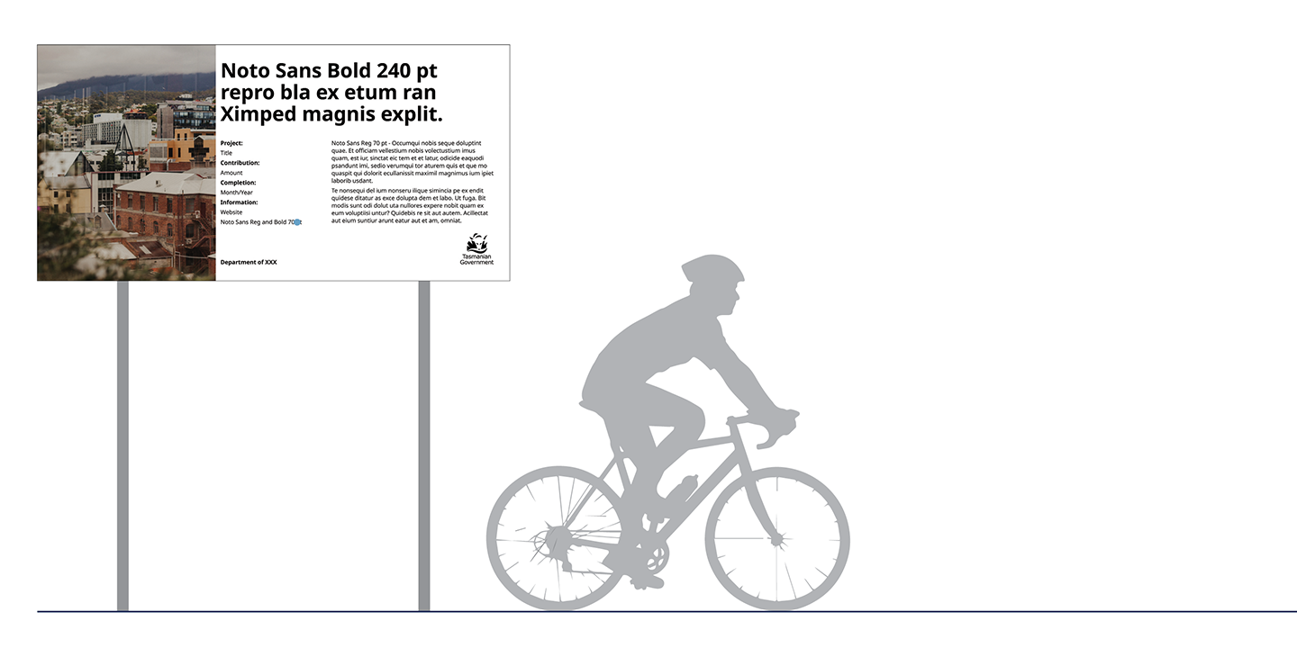 Capital works signage | Tasmanian Government Communications