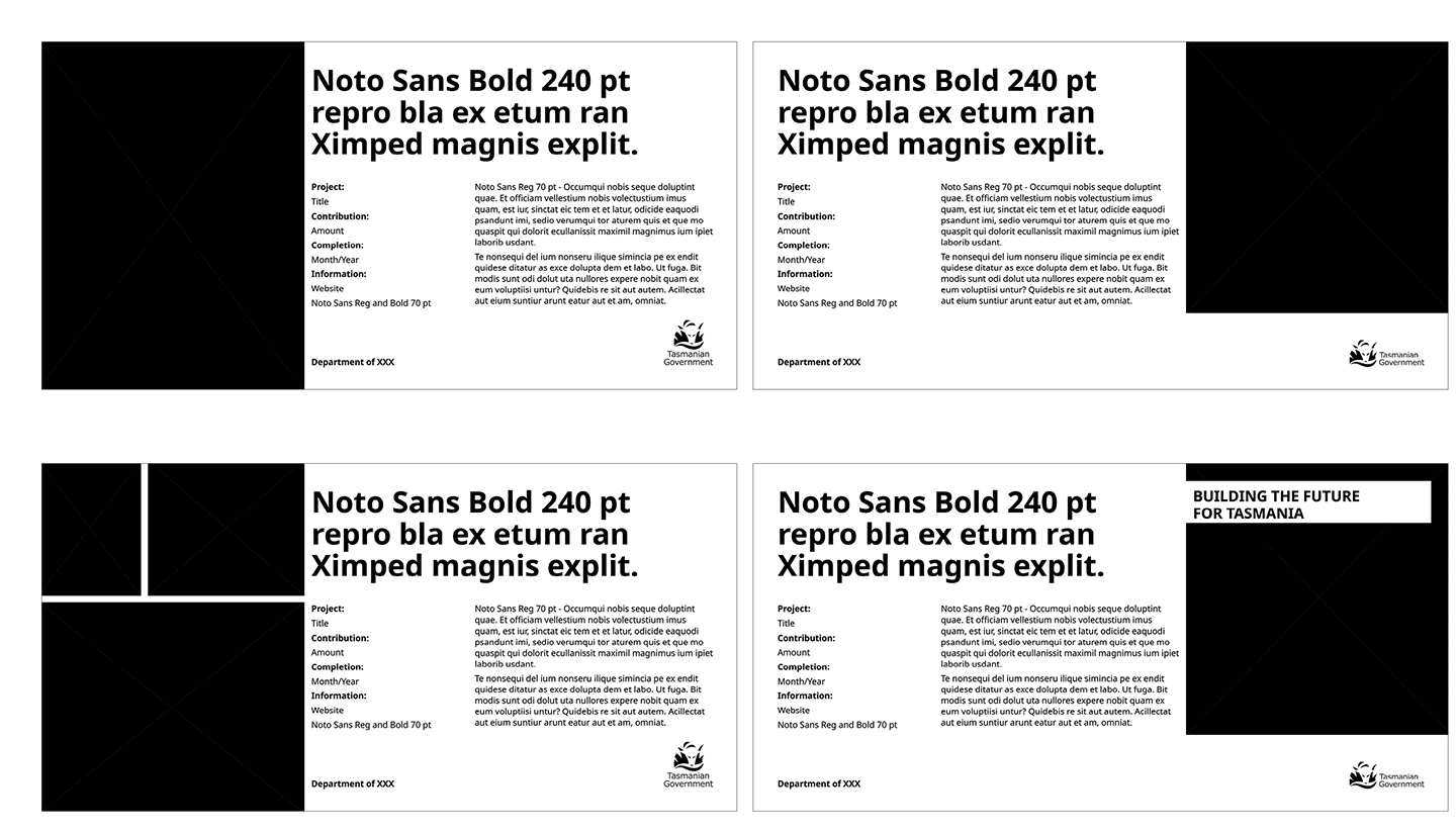 Capital works signage | Tasmanian Government Communications