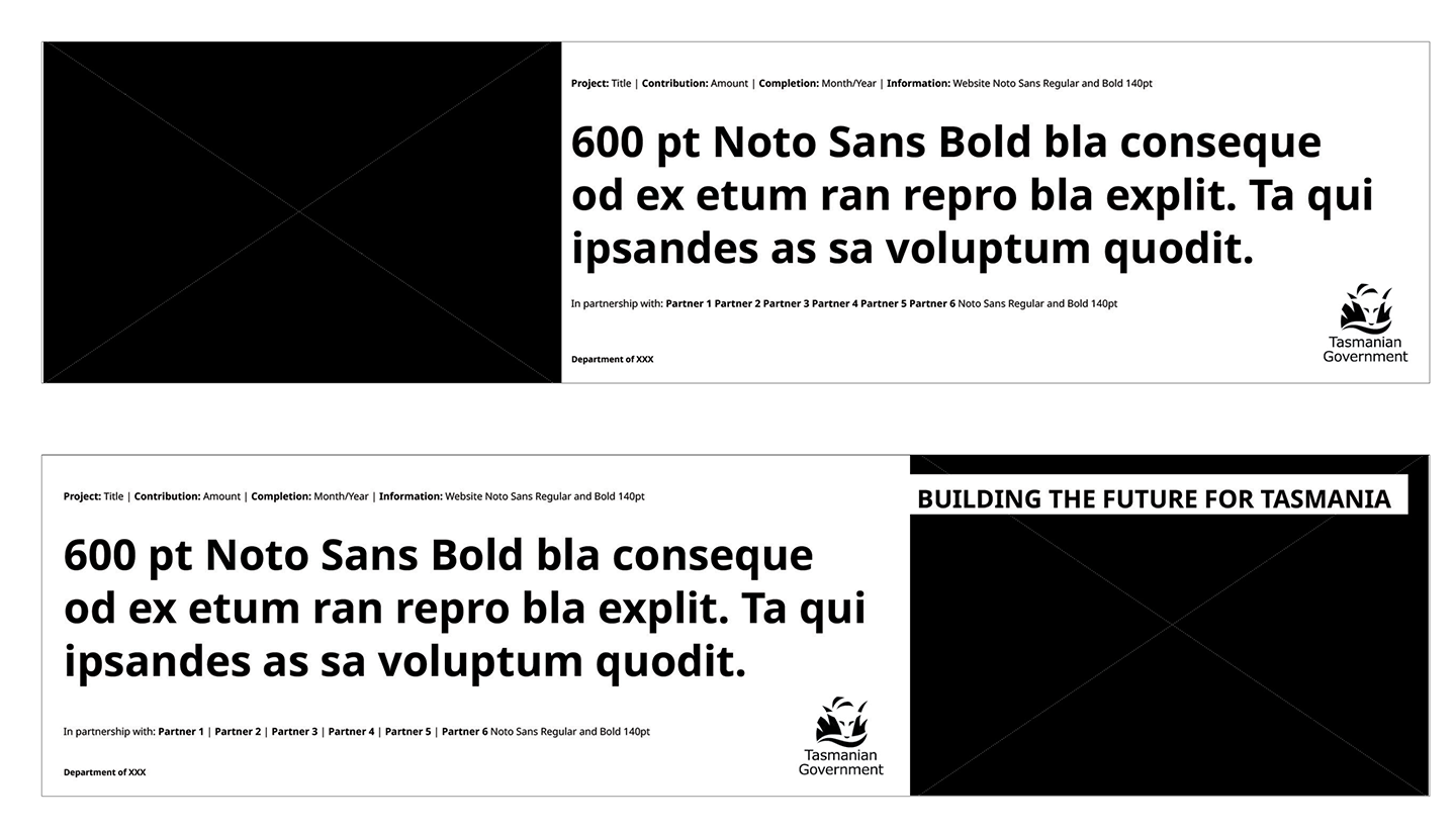 Capital works signage | Tasmanian Government Communications